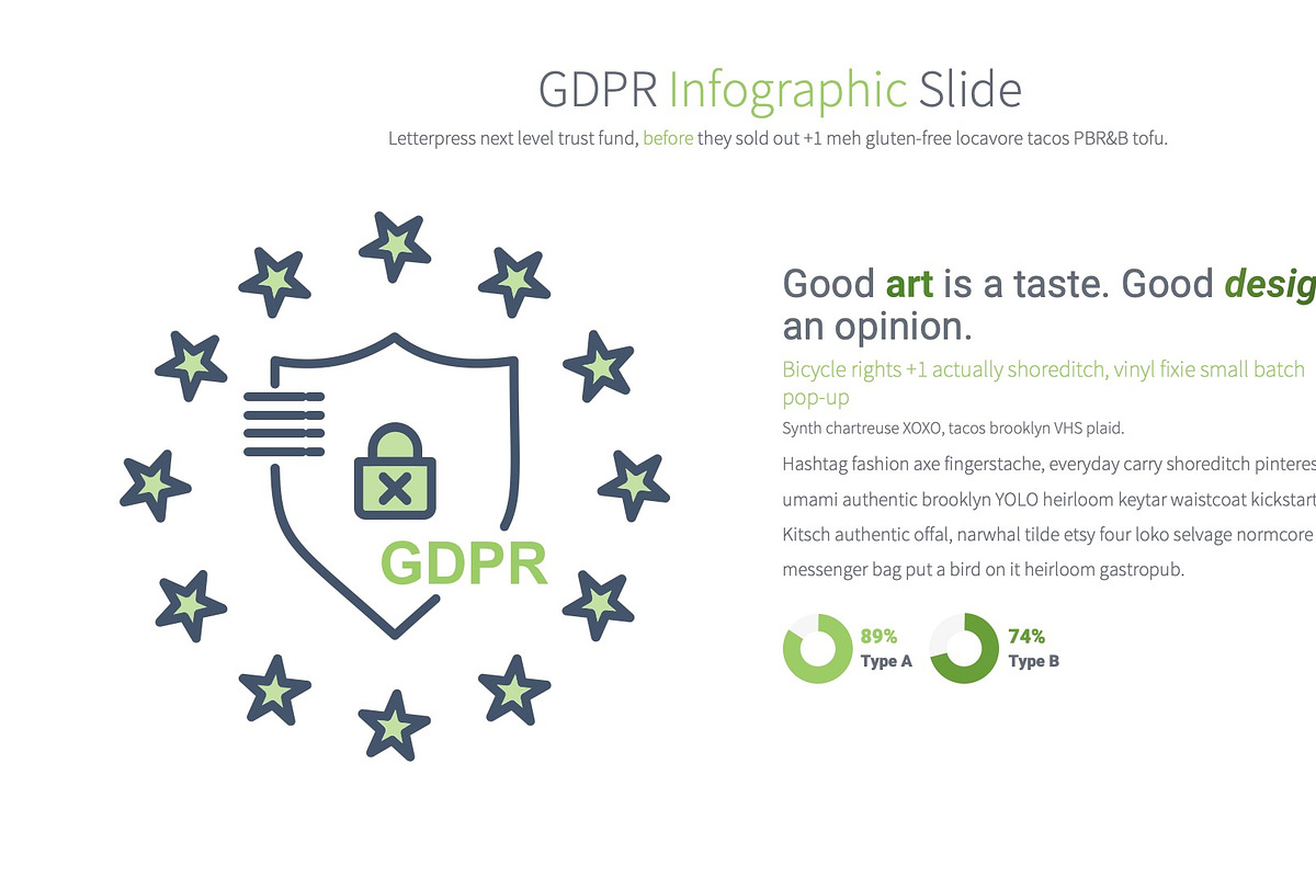 GDPR PowerPoint Infographics, a Presentation Template by Pulsecolor