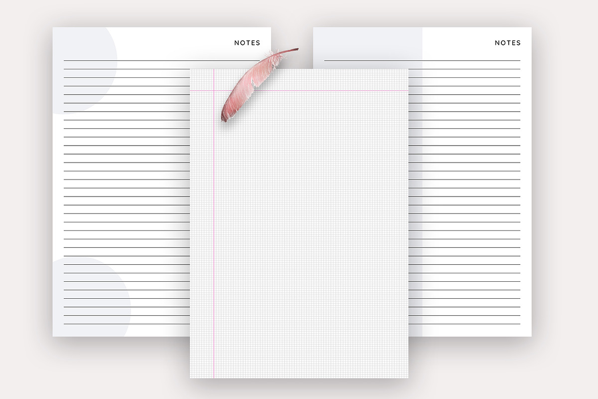 Digital Notes Template Bundle Pack, a Stationery Template by Design Zone