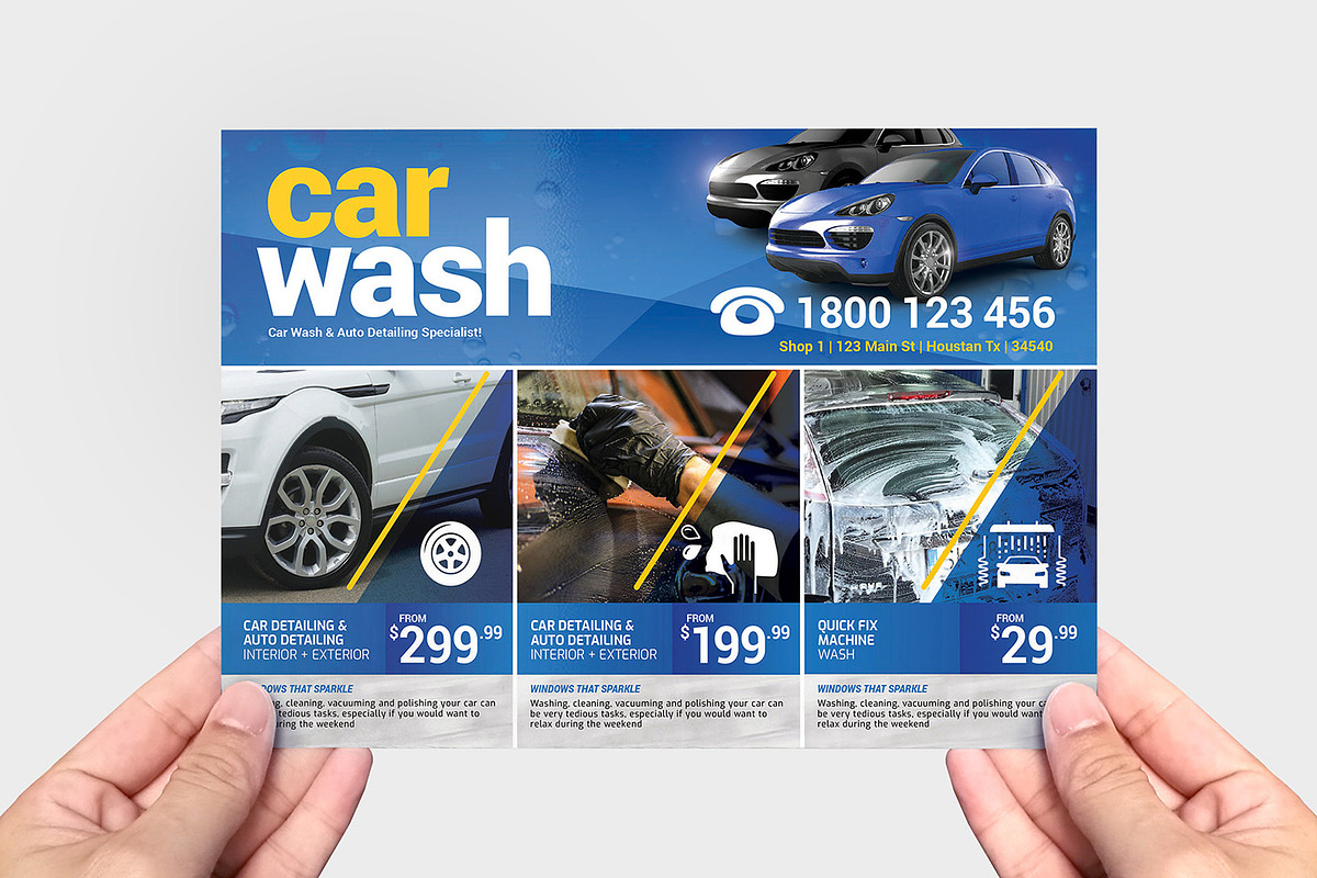 Car Wash Templates Pack Template, a Flyer Template by BrandPacks