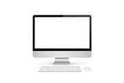 Monitor mock up with blank screen., an Object Illustration by HAPPY VECTOR