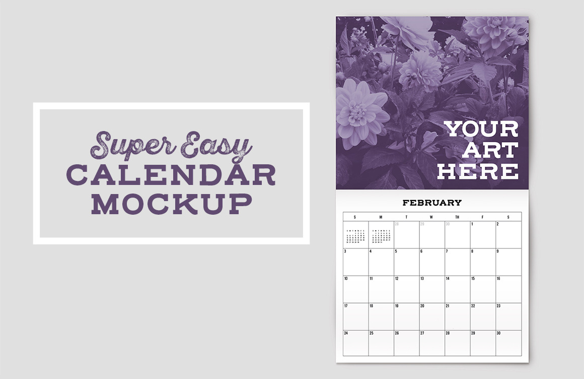 Calendar Mockup Template, a Templates & Theme by katscottdesign