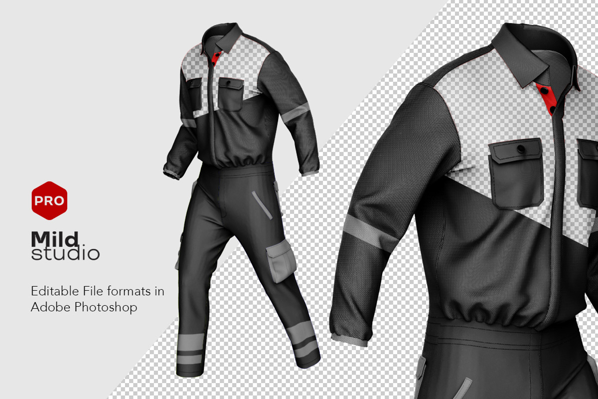 Worker Uniform With Pose Mockup, a Shirt Mockup by Mildstudio ...