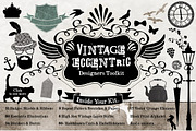 Vintage Eccentric Designers Toolkit, a Texture Illustration by Mels Brushes