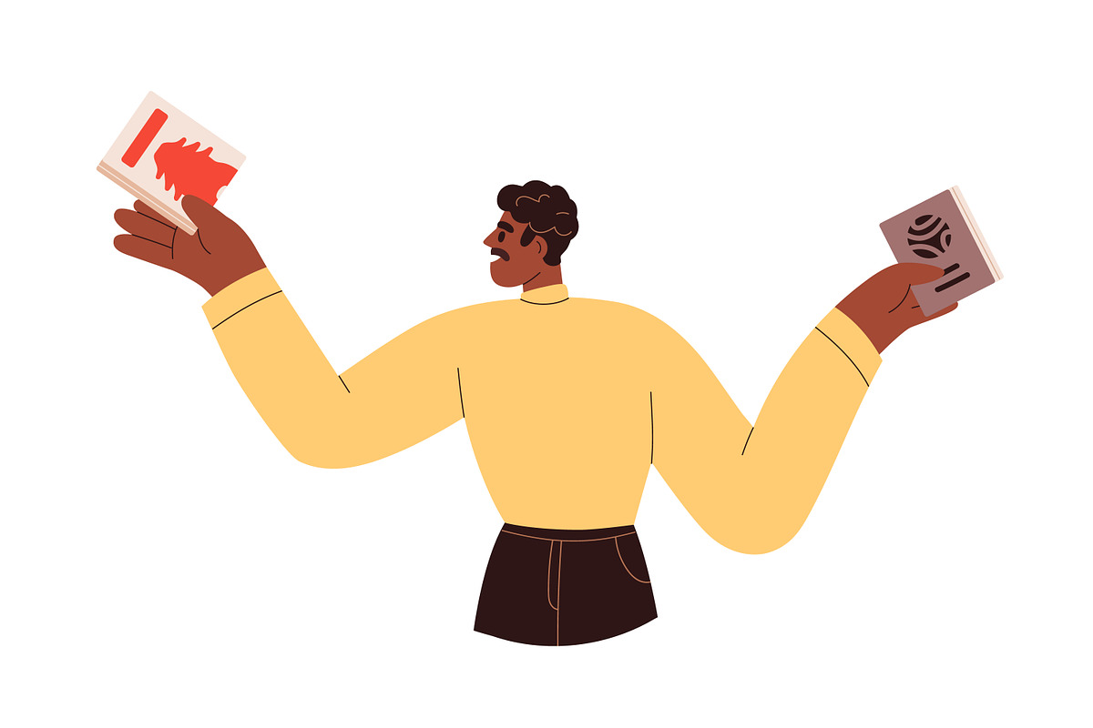 Happy people with books set, an Education Illustration by Good Studio
