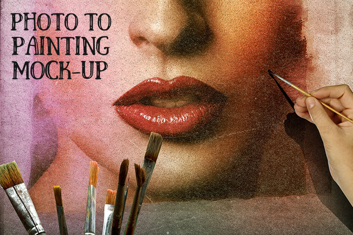 Painting Scene Mock-Up, a Print Template by the little wonder shop