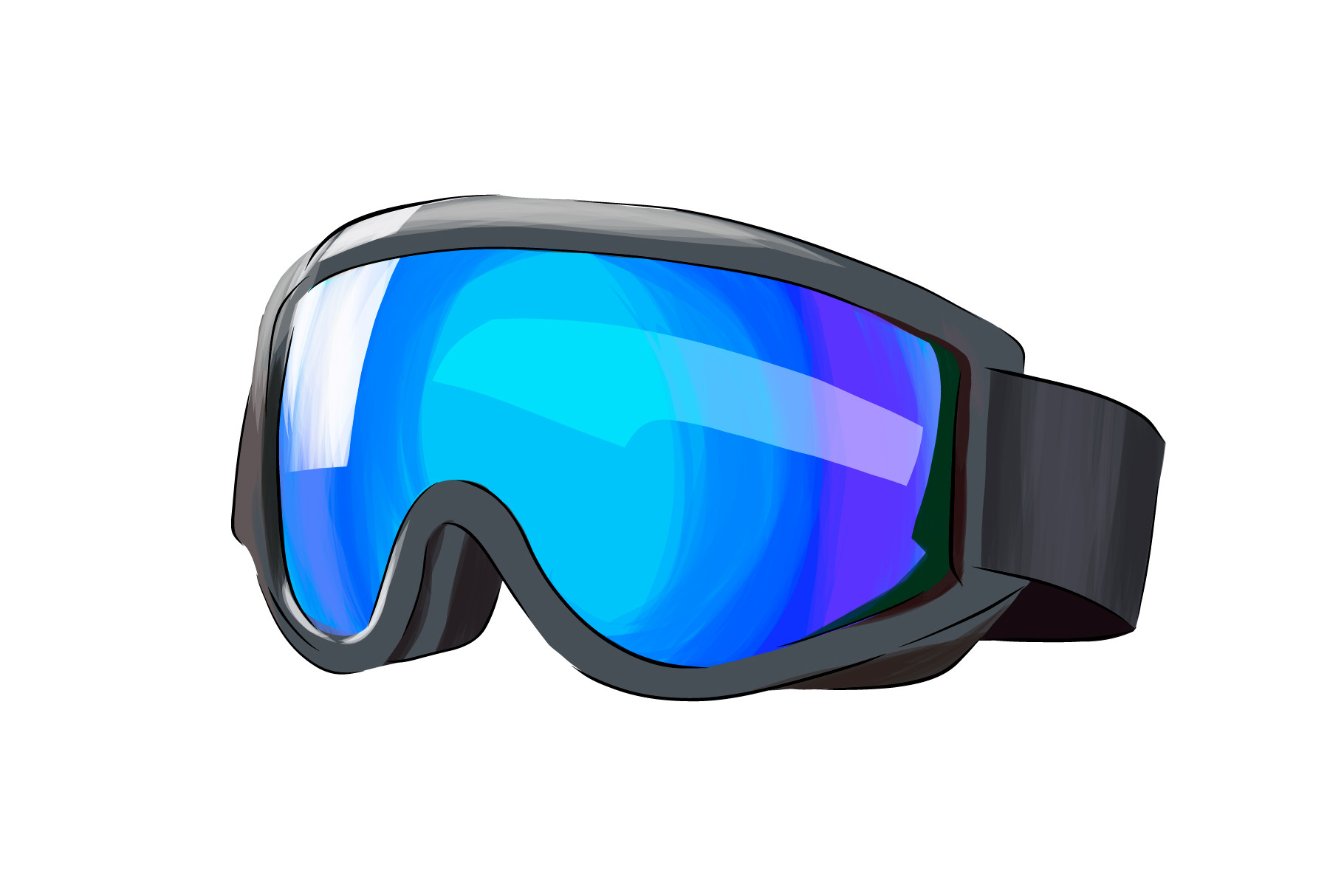 Ski goggles mask, a Sport Illustration by 3D Tai