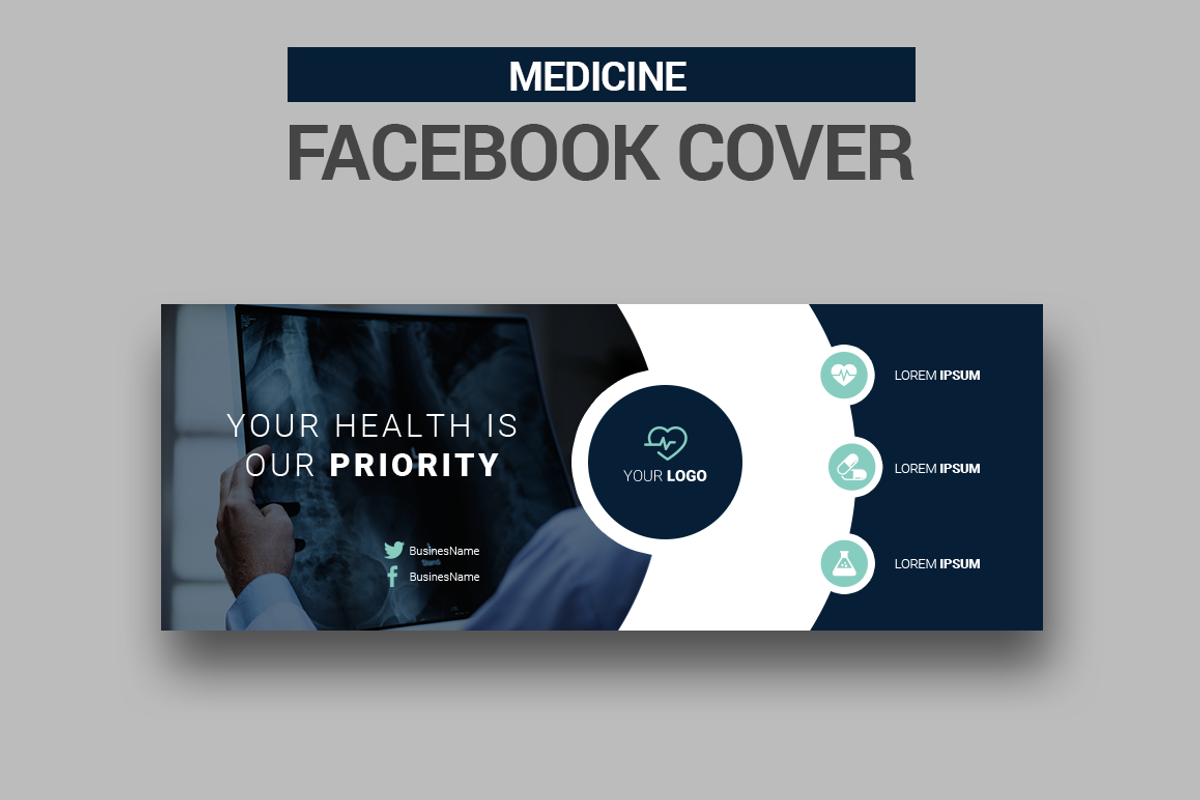 Medicine Facebook Covers, a Social Media Template by UNIK Agency