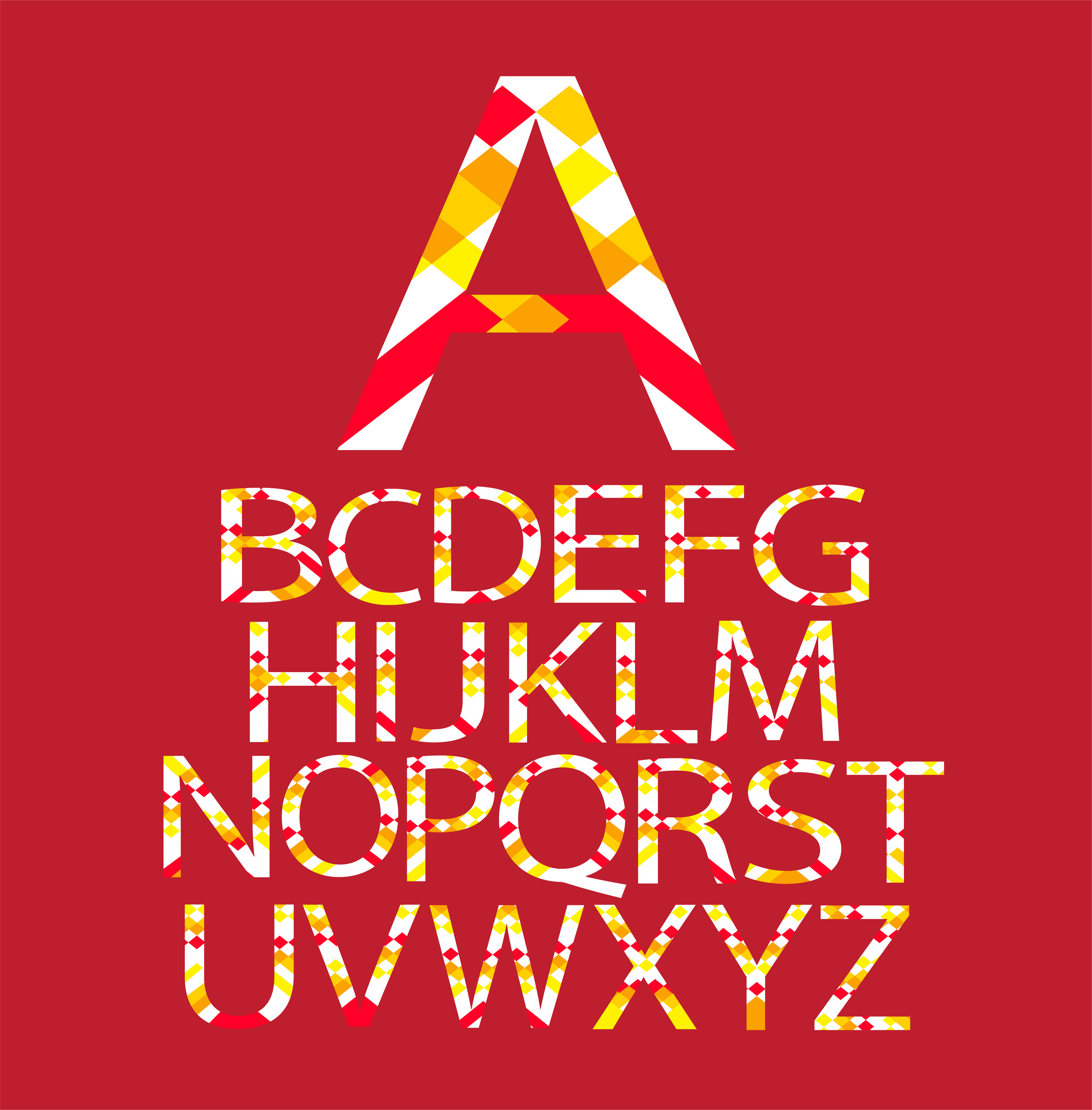 Alphabet paper vector red | Graphics ~ Creative Market