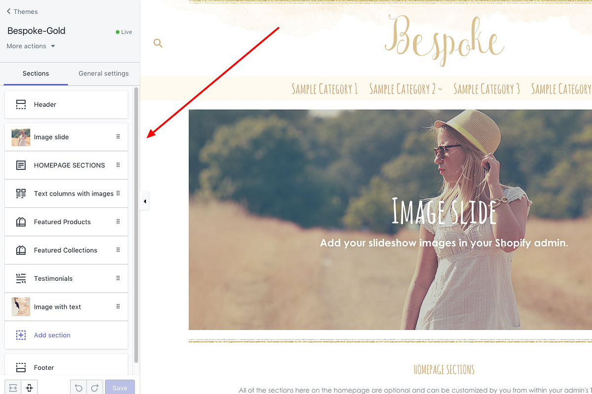 Bespoke Gold Feminine Shopify Theme, a Shopify Template by Lavender Skye Studio