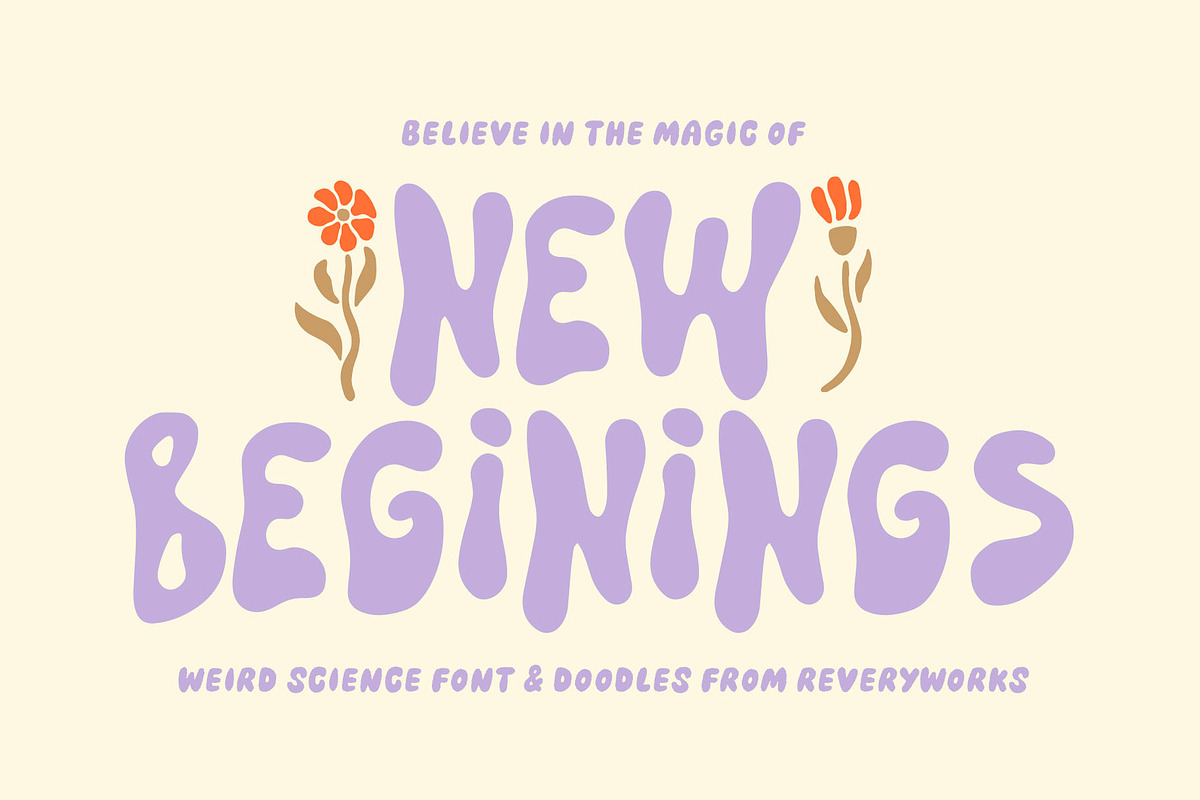 Weird Science Font & Doodles, a Font by ReveryWorks