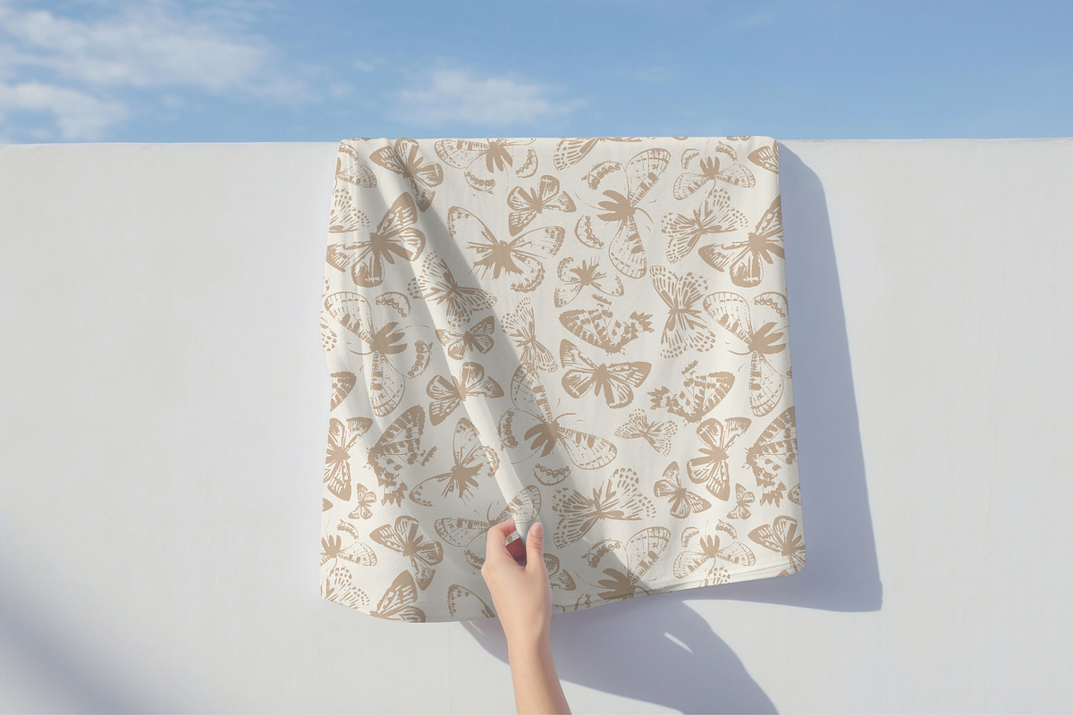 Boho Butterflies, a Wallpaper Graphic by MalyskaStudio