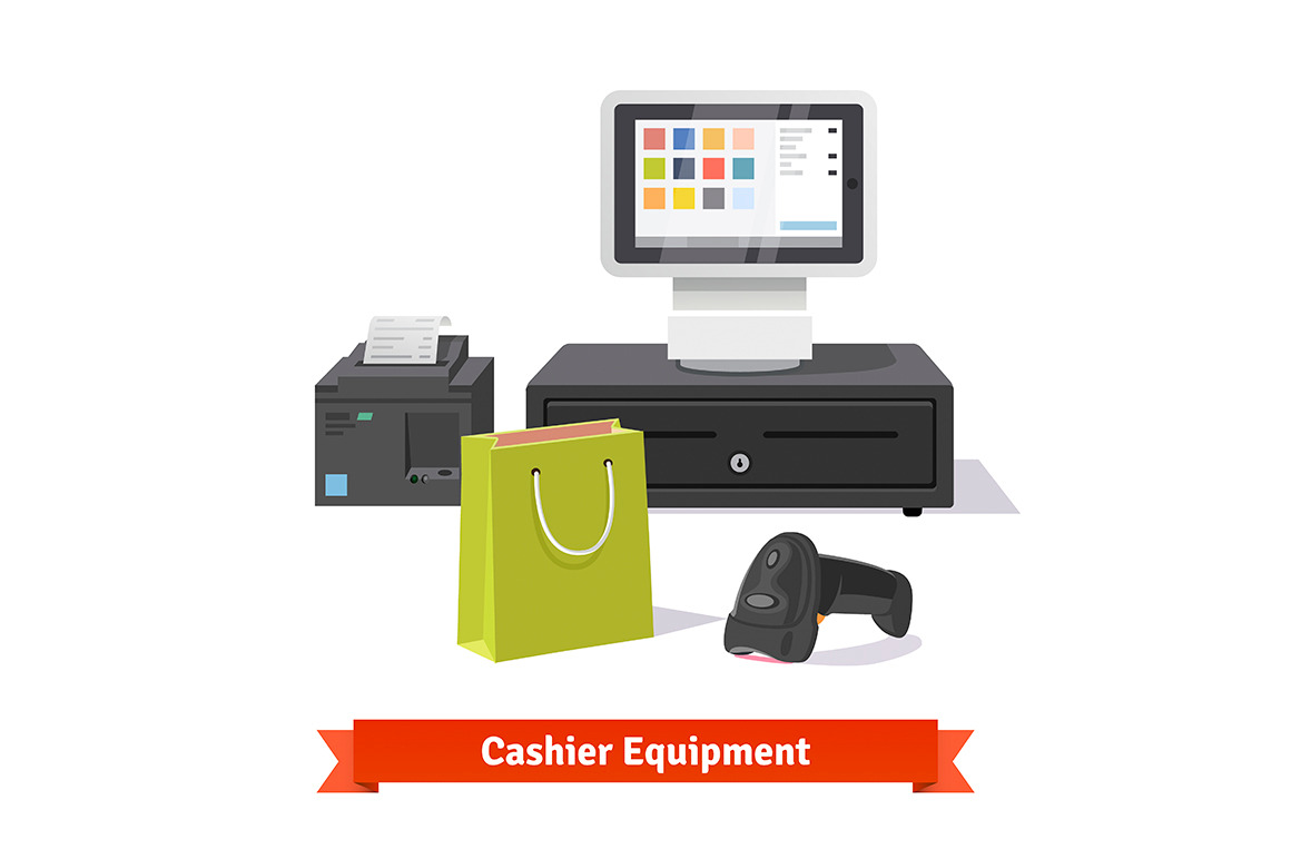 Cashier equipment, an Object Illustration by Iconicbestiary