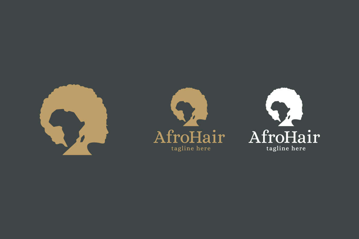 Afro Hair Logo, a Branding & Logo Template by emotions76