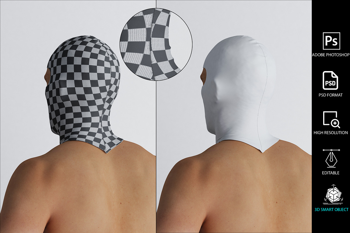 Balaclava Mask Mockup, a Hat Mockup by GraphicVil