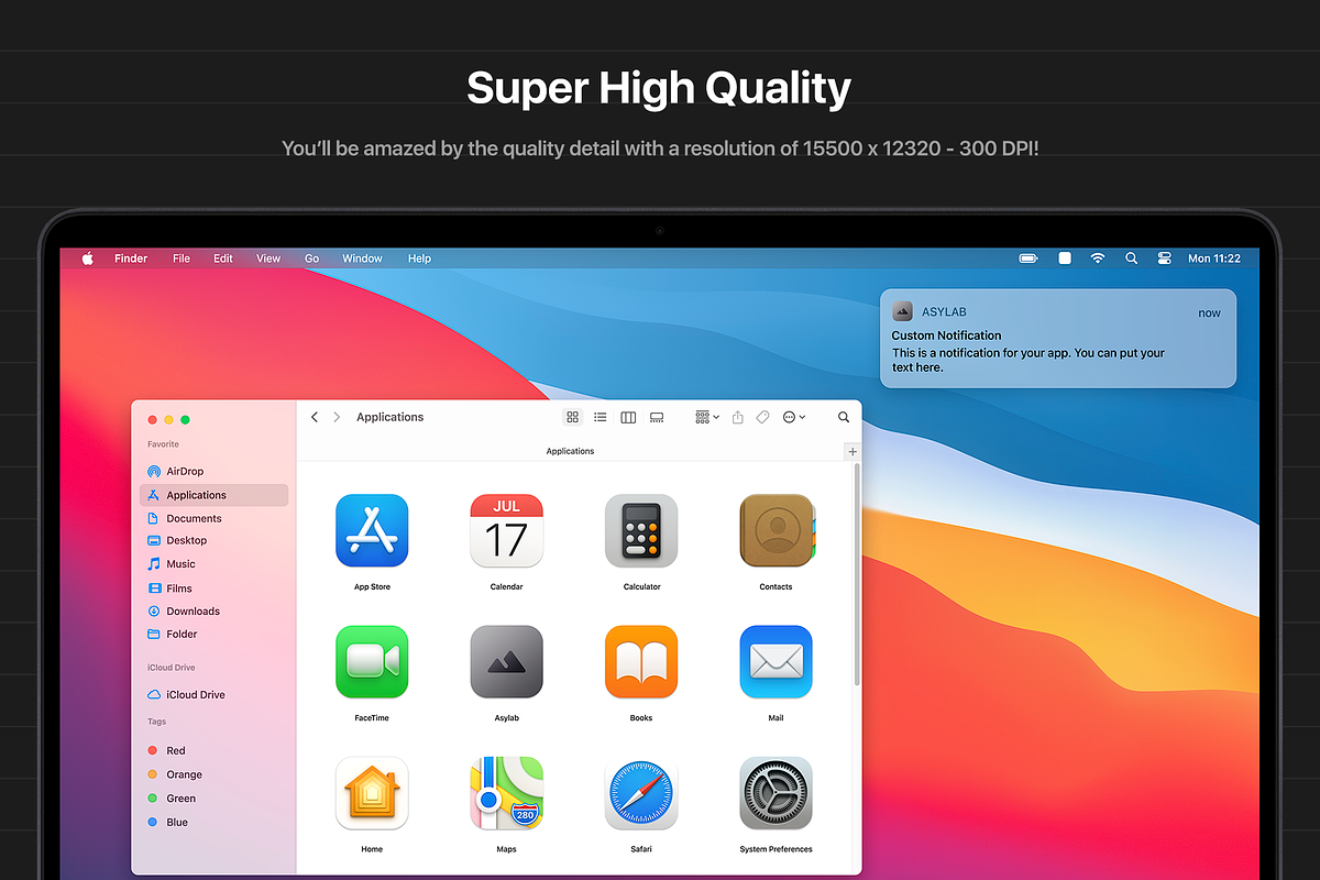 Desktop OS Icon Template Mockup - PSD | icon template psd, mac os ...