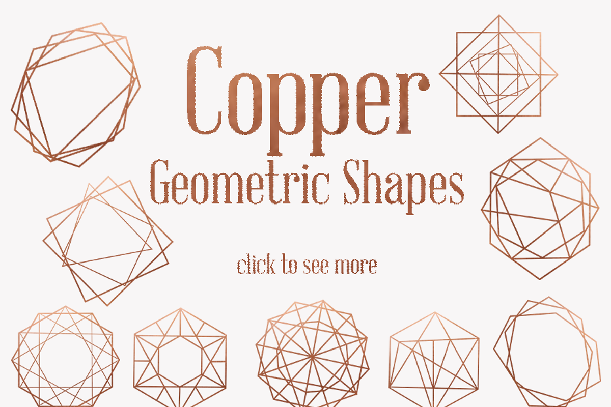 Copper Geometric Shapes, an Illustration by Dream in Watercolor