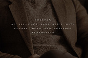 Preston - Classy All-caps Sans, a Sans Serif Font by Harmonais Visual