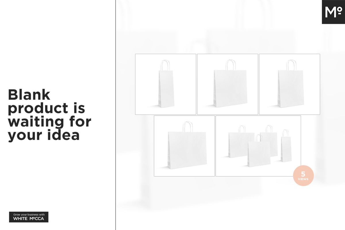 Paper Bags 4 Types Mock-up, a Packaging Mockup by Mocca Mockups Store ...