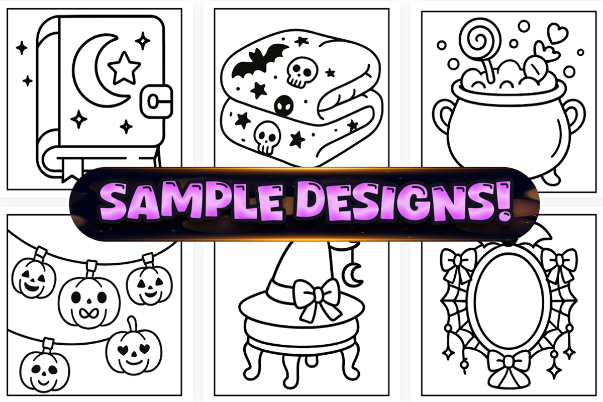 Bold and Easy Spooky Art Coloring Page