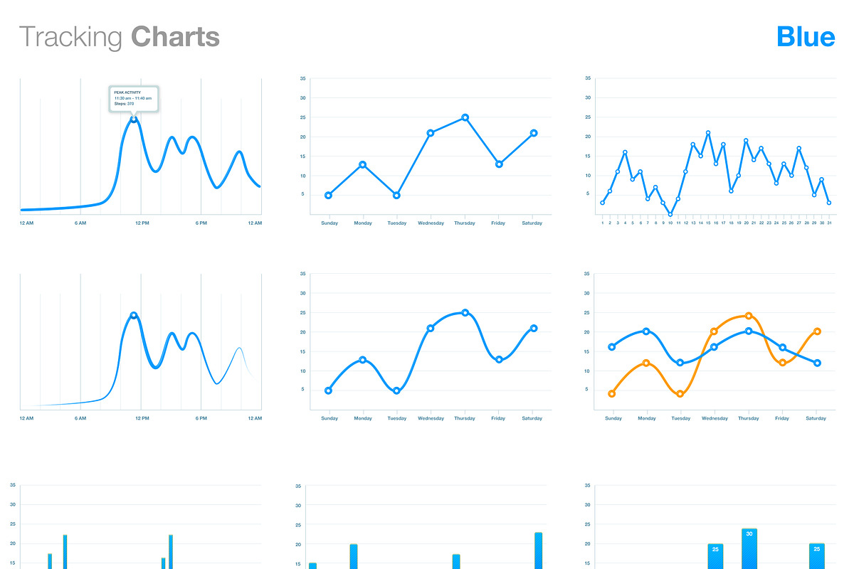 Tracking Charts, a Graphic by Loudoun Design Co.