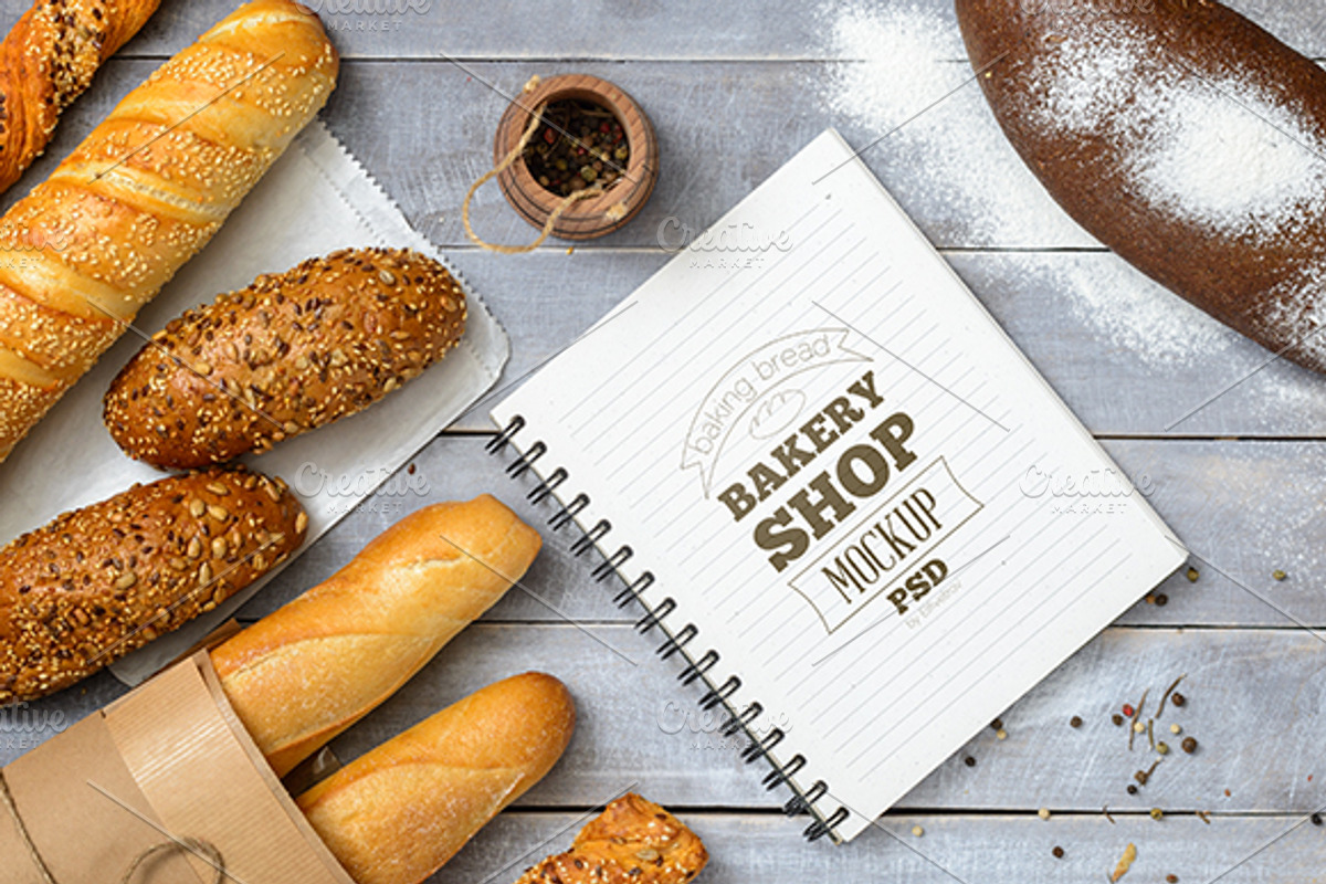 Bakery Mockup, a Print Template by ELFIVETROV DESIGN