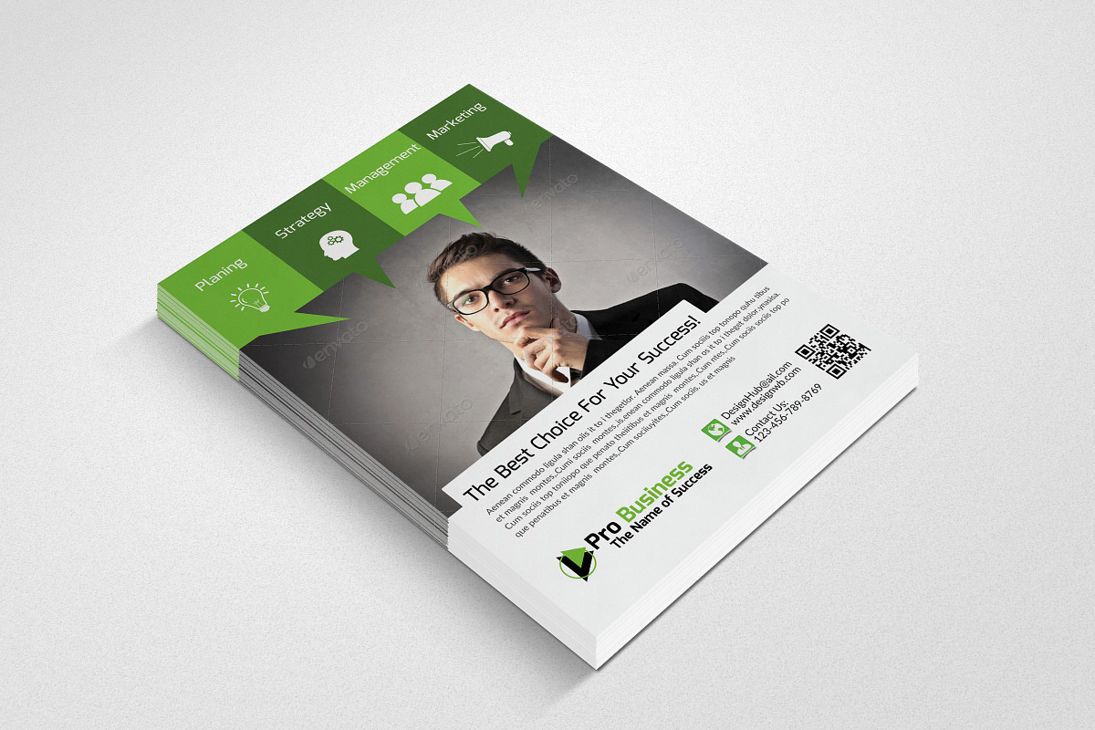Business Analyst Flyer Template, a Flyer Template by Psd Templates