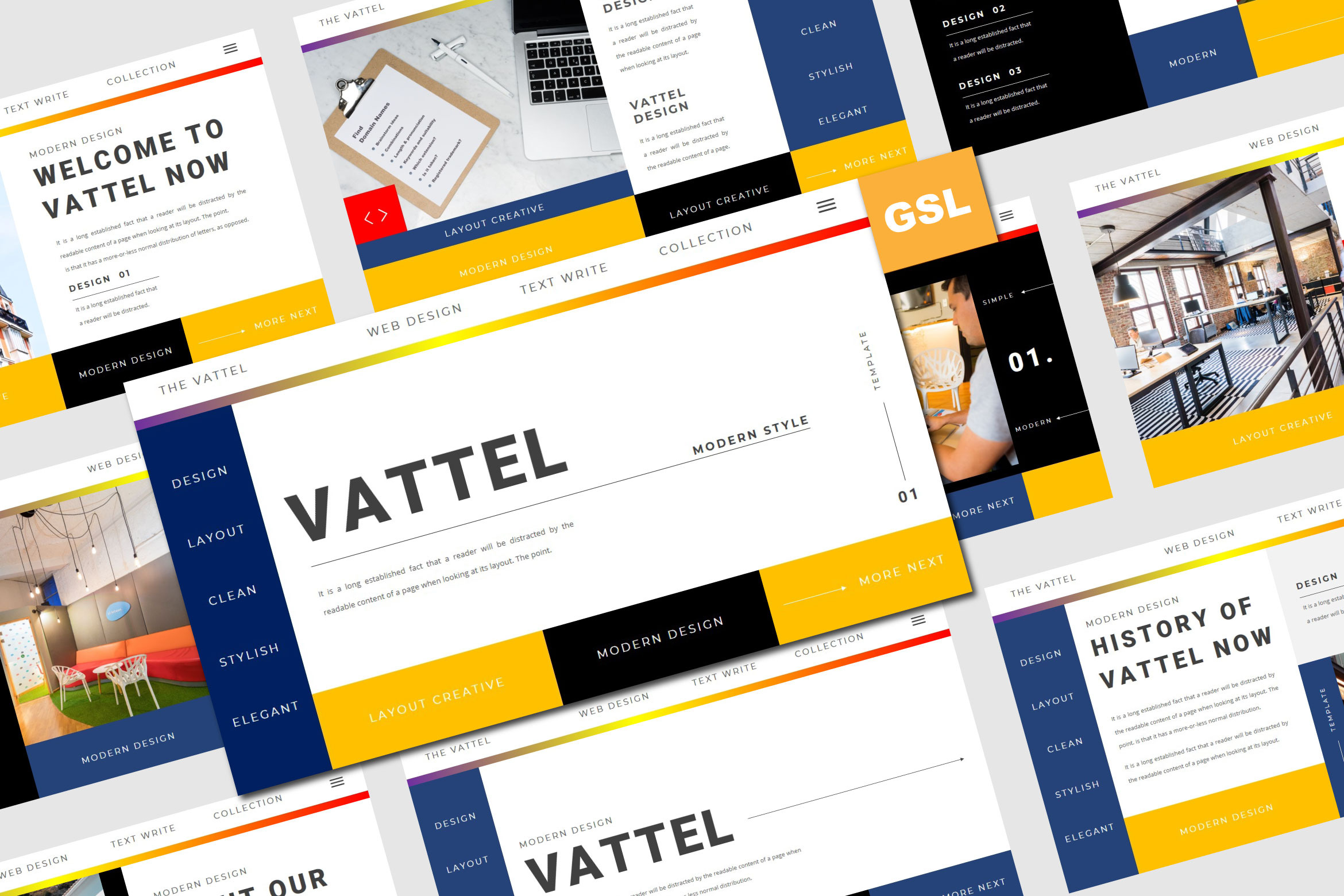 VATTEL Google Slides, a Presentation Template by Yo Slide