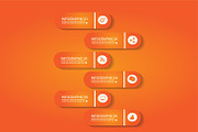 Info graphic orange color vector, a Graphic by TeaGraphicDesign