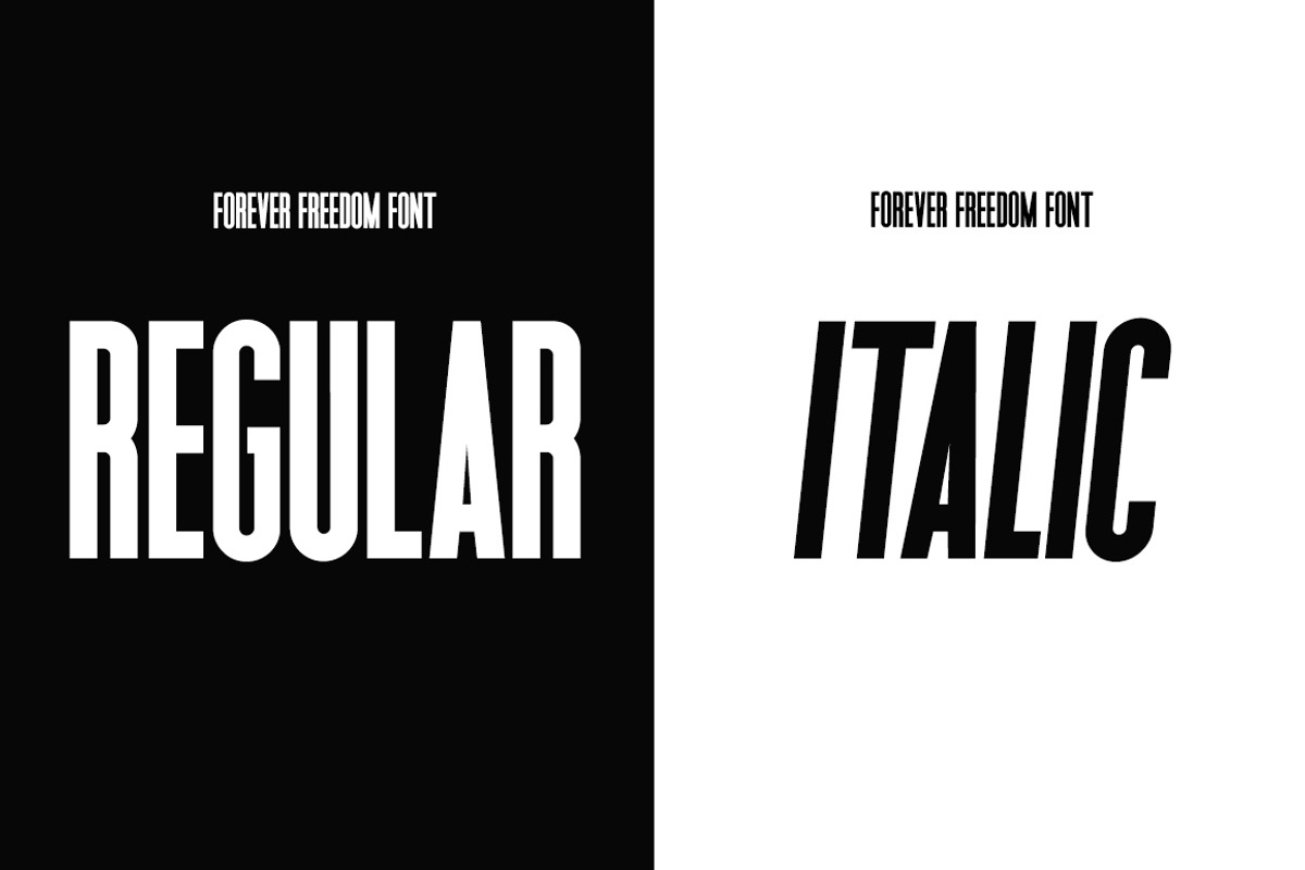 Forever Freedom Font Family, a Sans Serif Font by Salt & Pepper Designs