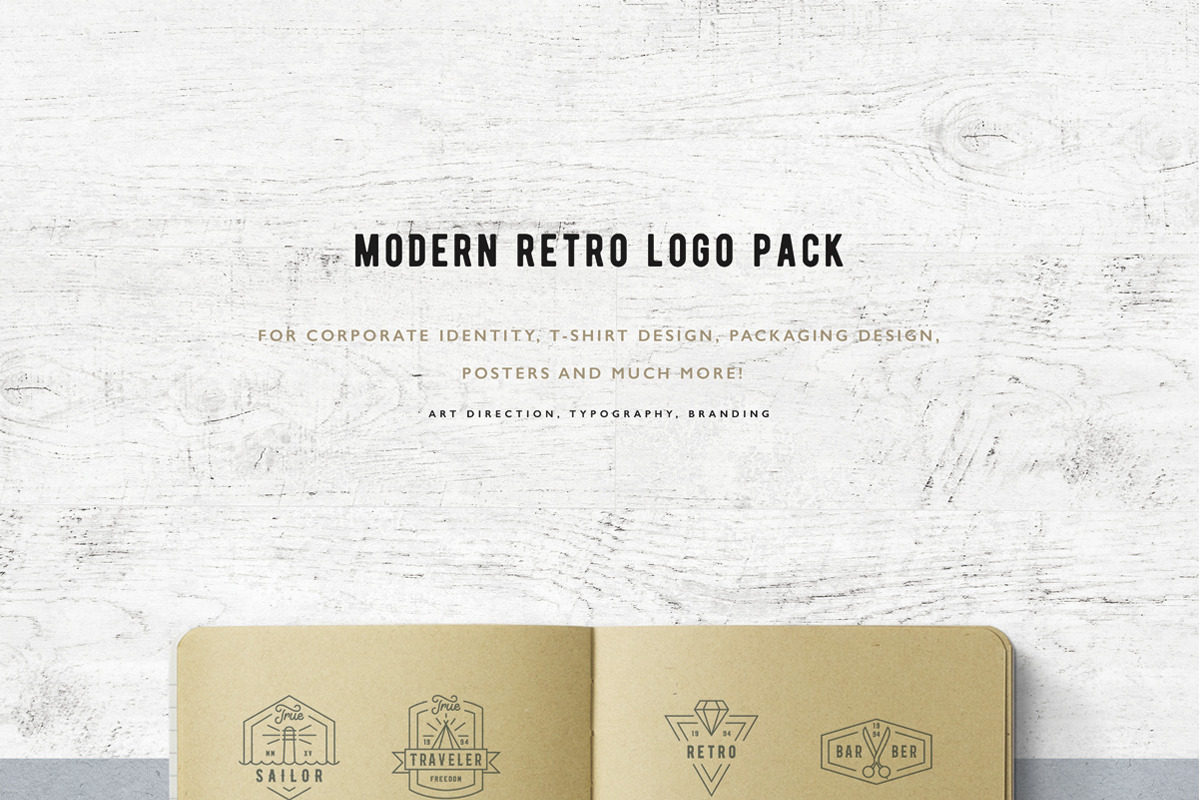 Modern Retro Logo Pack, a Branding & Logo Template by Foldo