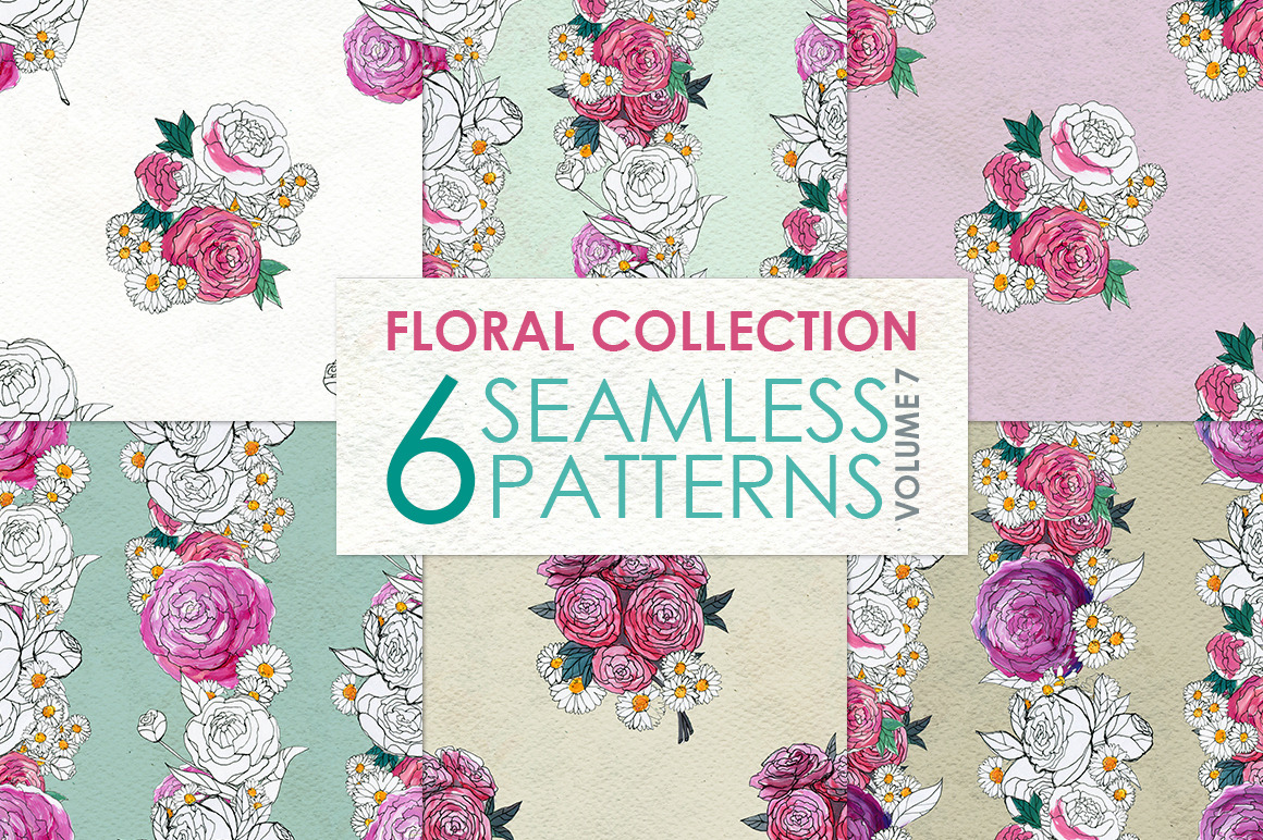 Floral Pattern Collection Vol. 7, a Pattern Graphic by Alena Stoyko design