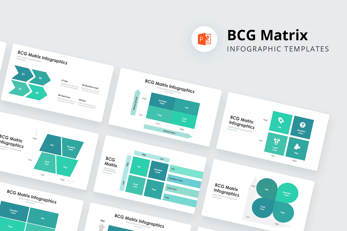 BCG Matrix Infographics - PowerPoint, a Presentation Template by slidequest