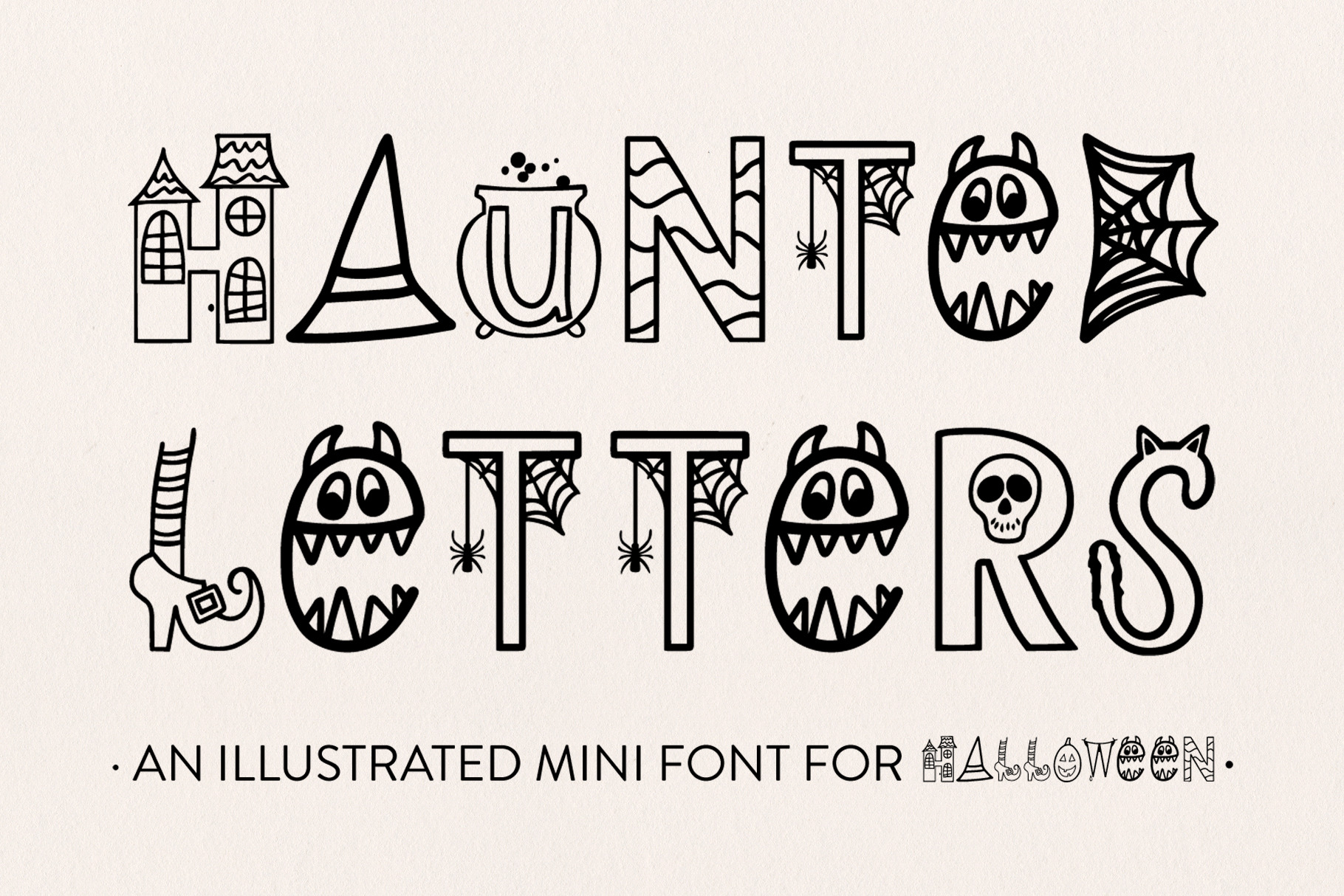 Haunted Letters - a Halloween Font