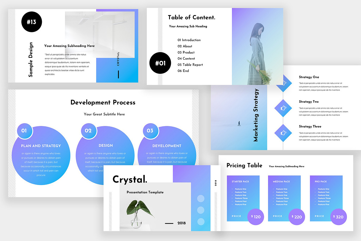 Crystal Powerpoint Template, a Presentation Template by TMint Creative
