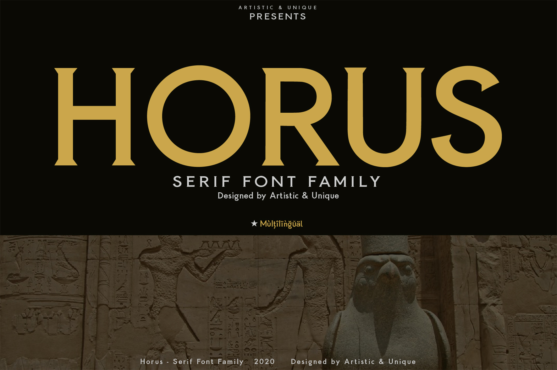 Horus - Serif Font Family, a Serif Font by Artistic & Unique