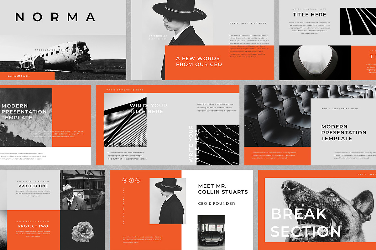 Norma - PowerPoint Template, a Presentation Template by Bervisual
