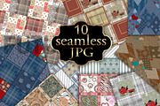 SALE Patchwork seamless scrapbook, a Pattern Graphic by Futurel
