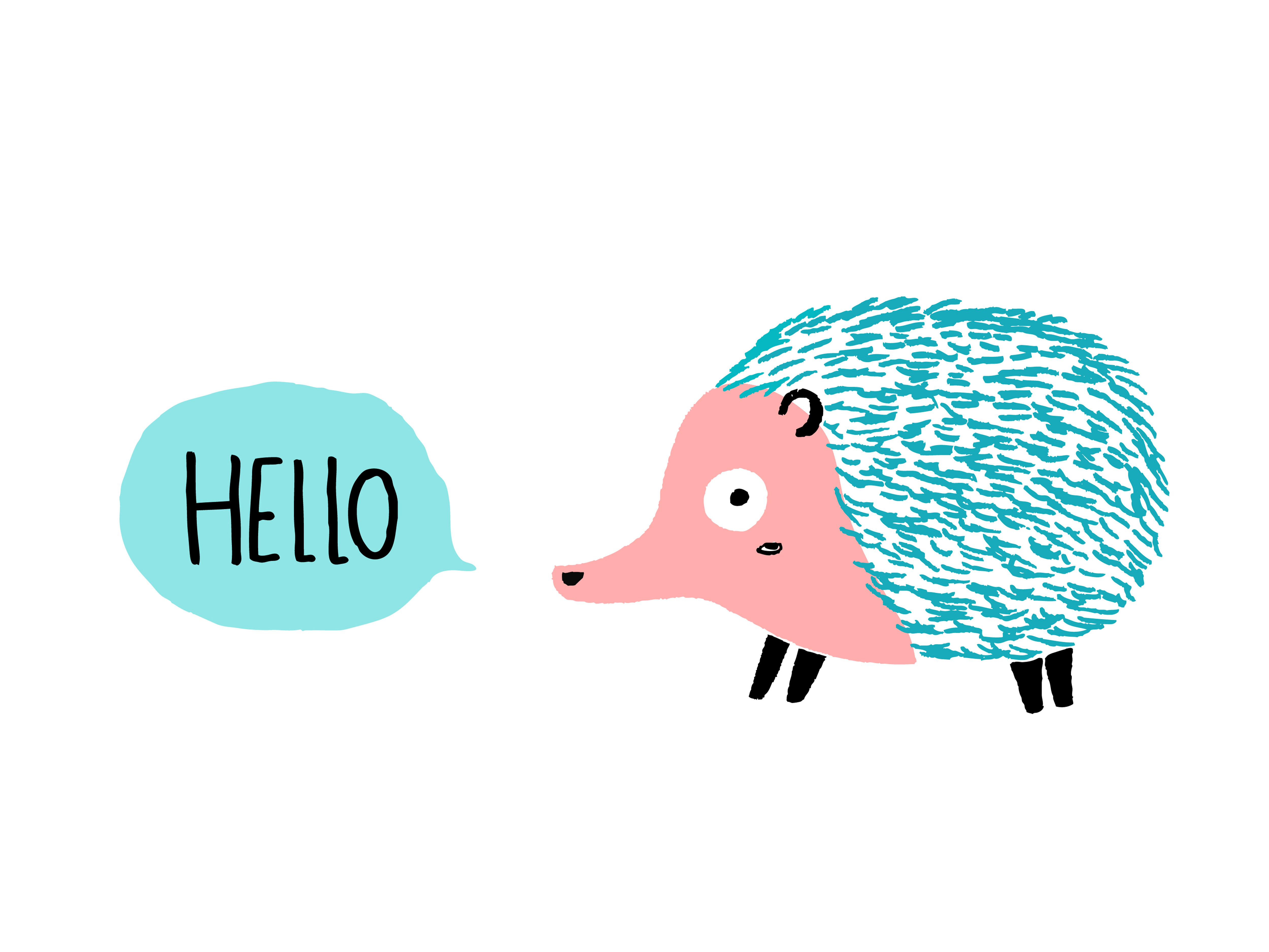 Hello Hedgehog, an Animal Illustration by Irene Loal