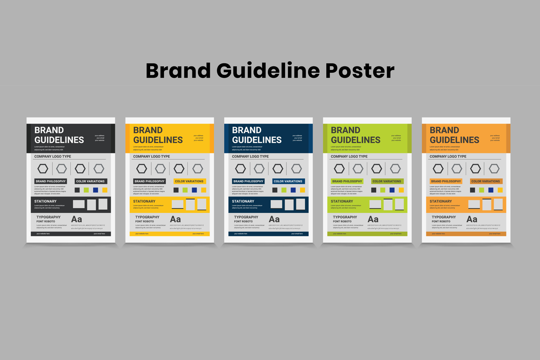 Brand Guidelines poster template | Presentation Templates ~ Creative Market