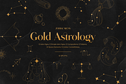 Gold Astrology & Zodiac Signs, an Object Illustration by Promo Graphics