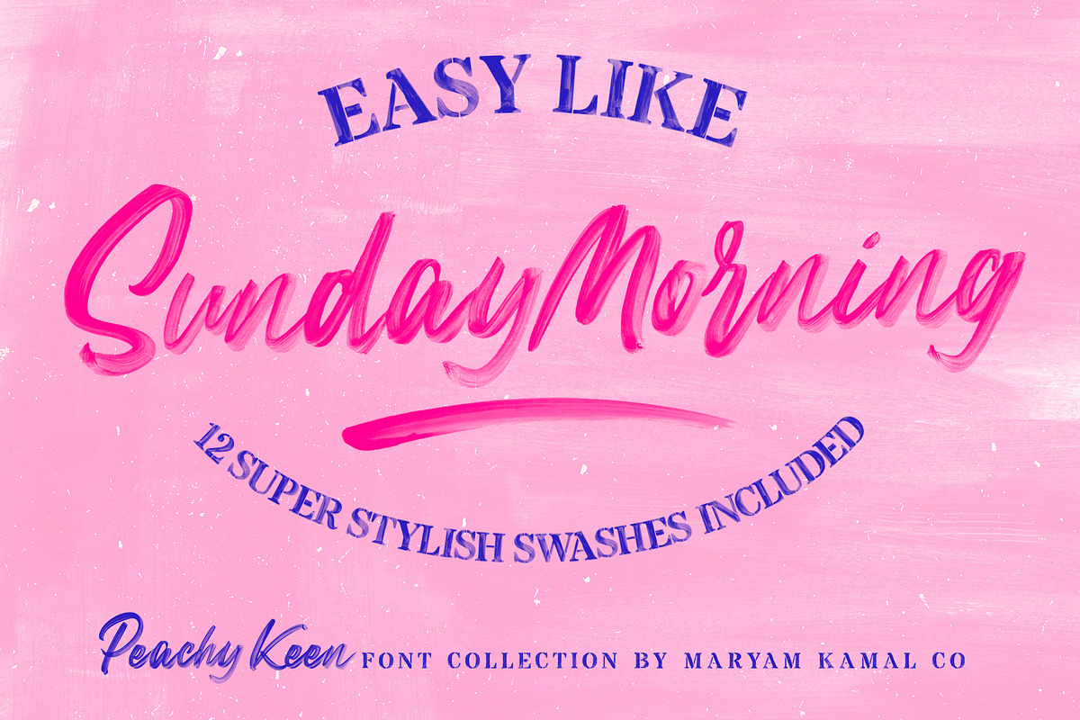 Peachy Keen Font Collection, a Font by ReveryWorks