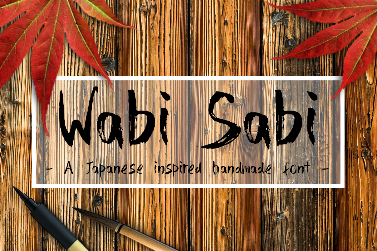 Wabi Sabi Handmade Japanese Brush Font