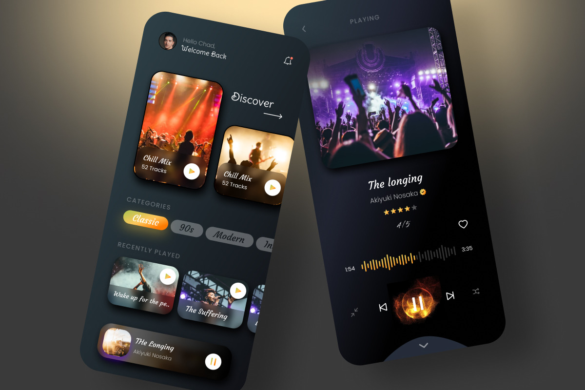 Music app design mobile app UI KIT | Creative Market