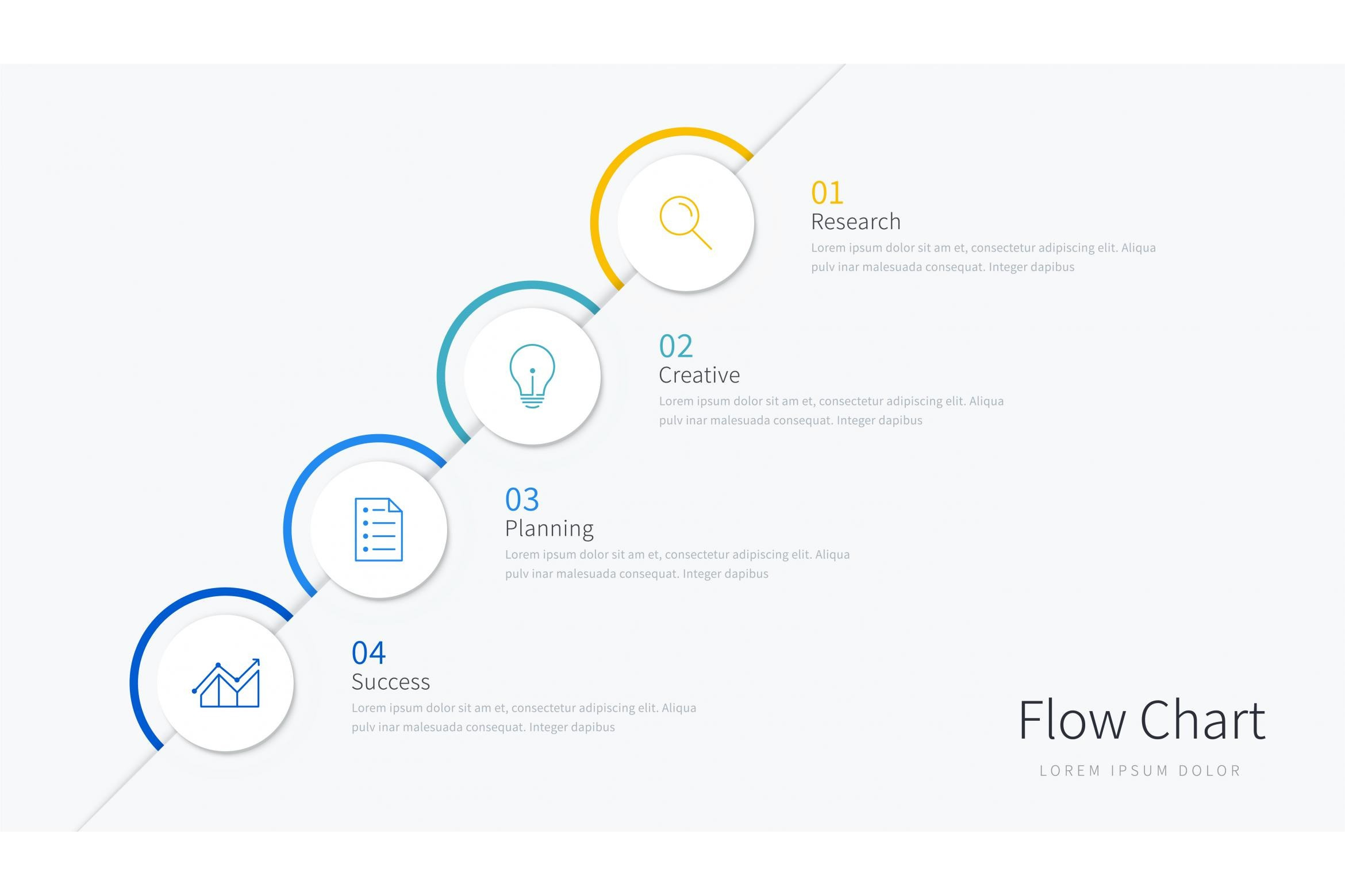 Vector infographic flow chart, a Presentation Template by TotallypicRF