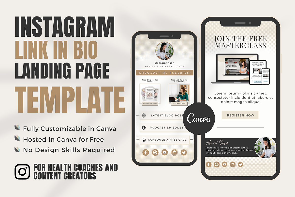 Instagram Link in Bio Landing Page, a Social Media Template by Designs ...