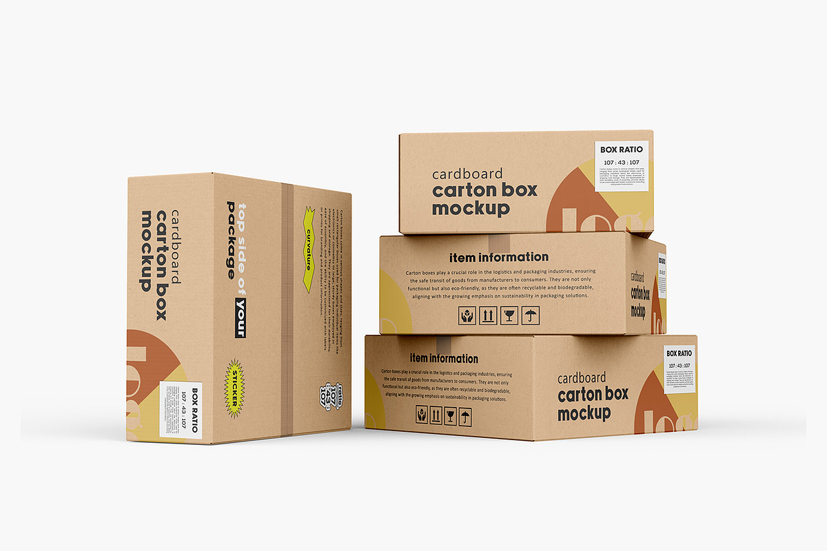 Cartoon Box Mockup