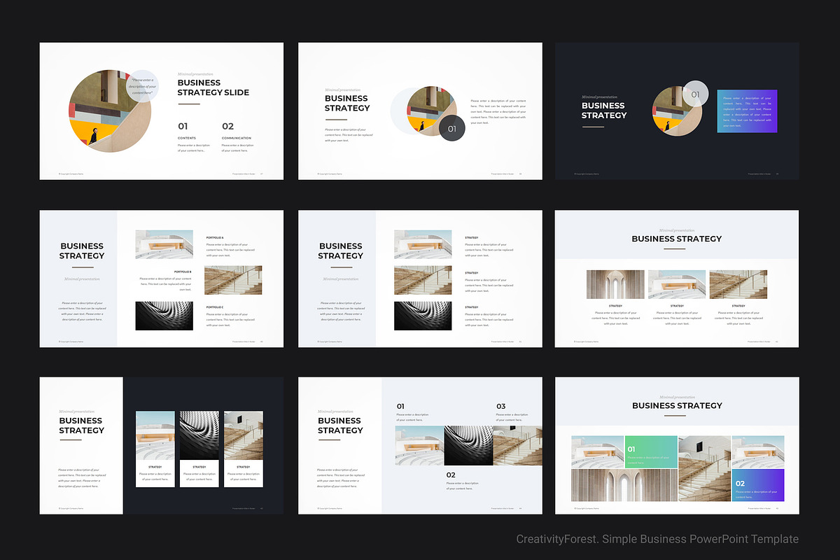 Simple Business PowerPoint Template, a Presentation Template by ...