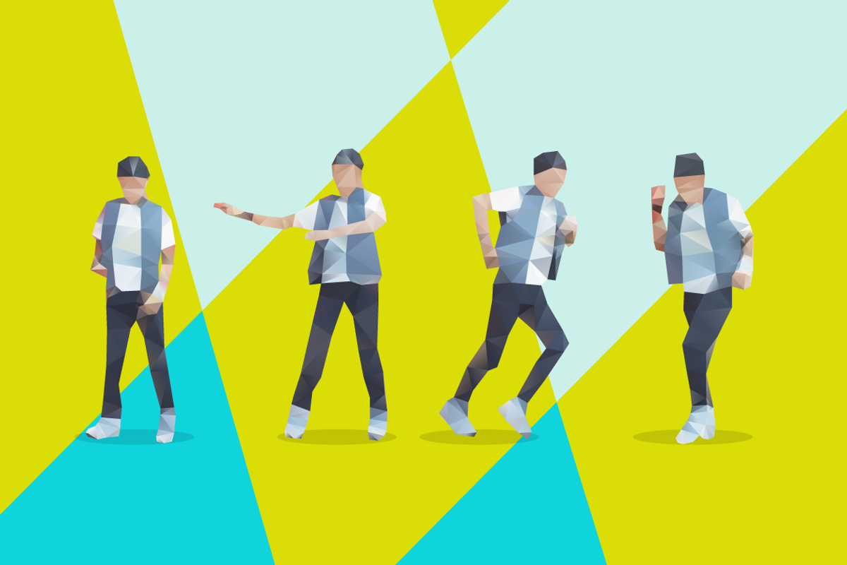 Dancing boy, an Illustration by polygonvectors | Creative Market