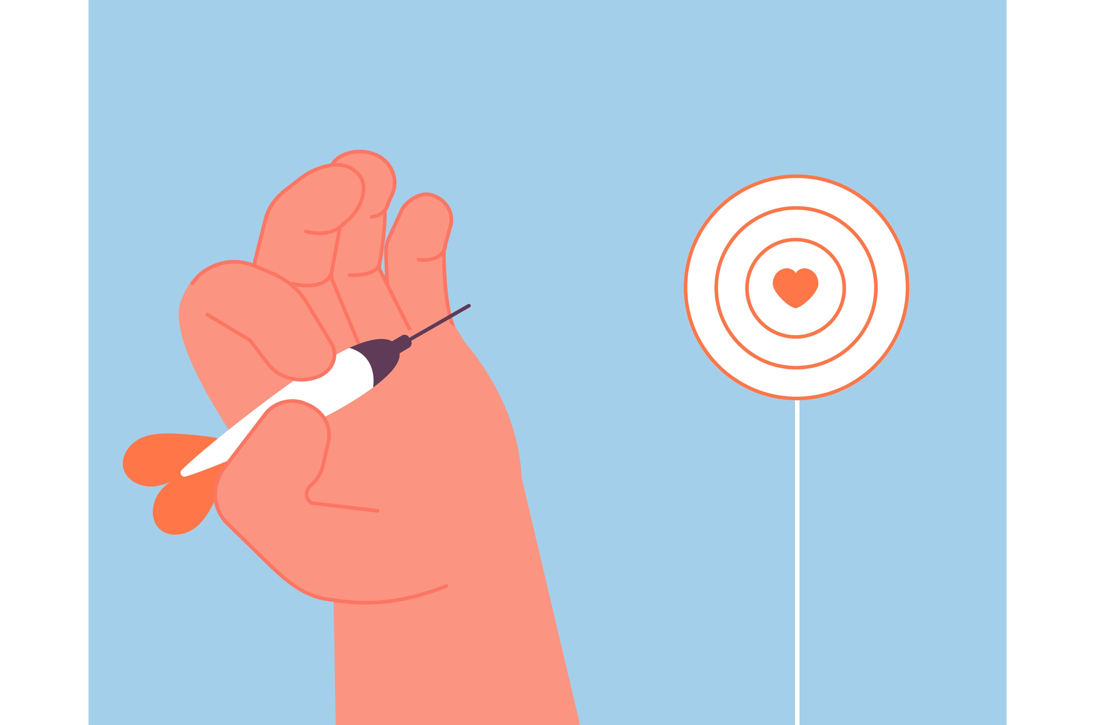 Target. Hand hold dart and aiming at | Background Graphics ~ Creative ...