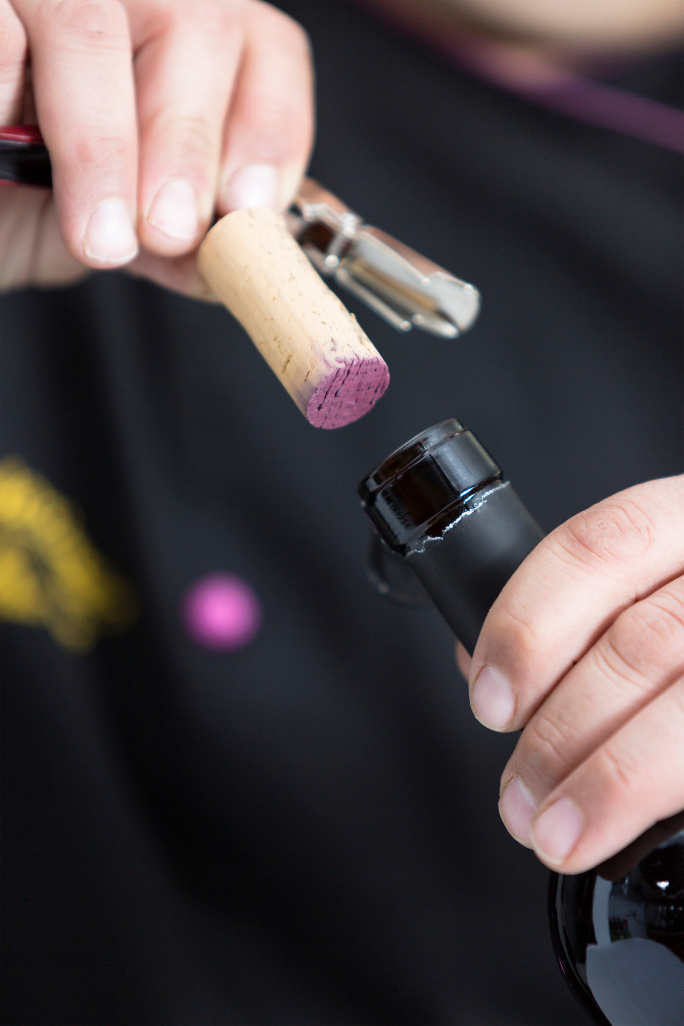 cork opening of a wine bottle, a Food & Drink Photo by Click and Photo